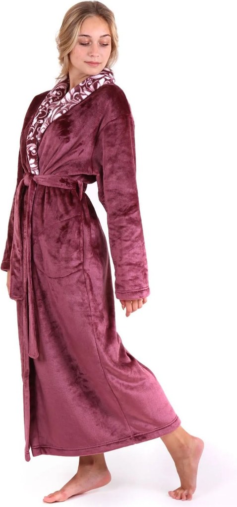 Župan s límcem Flora mauve wine 25 56 4853 - L