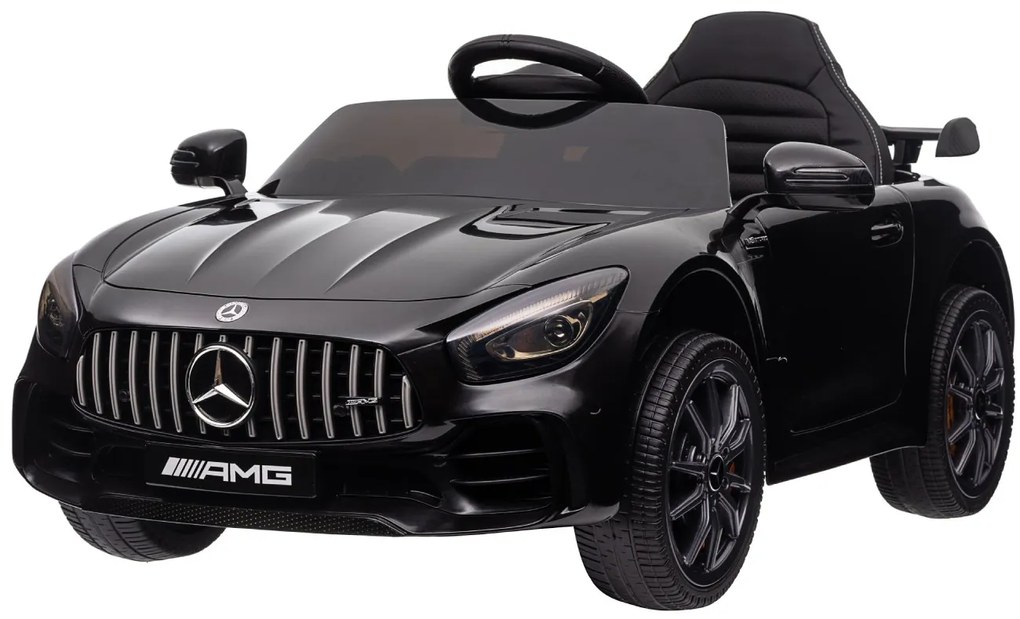 Dětské elektrické autíčko s dálkovým ovládáním BestBerg BBCC-10B – Mercedes-Benz AMG GT R / nosnost 25 kg / Li-Ion baterie / černá