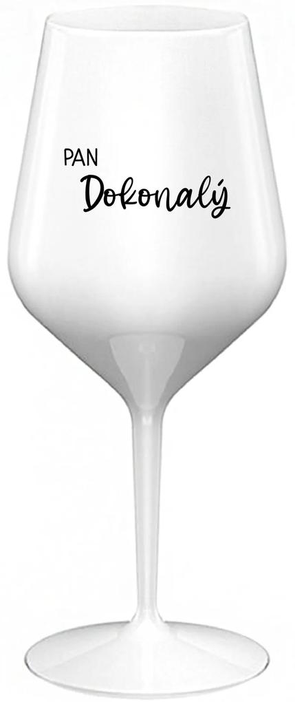 PAN DOKONALÝ - bílá nerozbitná sklenice na víno 470 ml