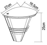 Globo 32093A - Venkovní nástěnné svítidlo SALLA 1xE27/60W/230V IP44