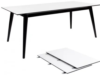 Jídelní stůl rozkládací COPENHAGEN 195-285x90 cm, černý rám House Nordic 2201001