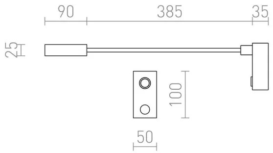 RED - Design Rendl - R10541 - LED Flexibilní lampička AIM LED/3W/230V černá