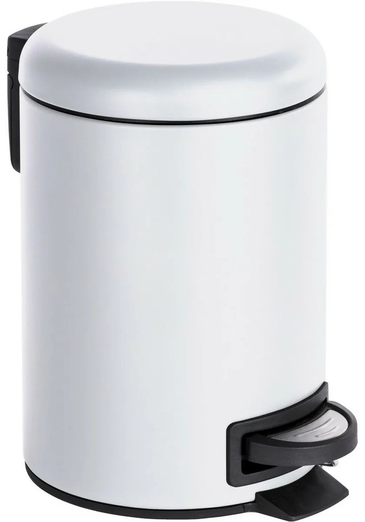 Wenko Pedálový odpadkový koš Leman 3 l, bílá, 3 l