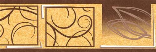 Samolepící bordura natural hnědá 569022, rozměr 5 m x 6,9 cm, IMPOL TRADE |  BIANO