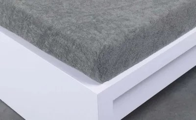 XPOSE ® Froté prostěradlo Exclusive jednolůžko - tmavě šedá 90x200 cm