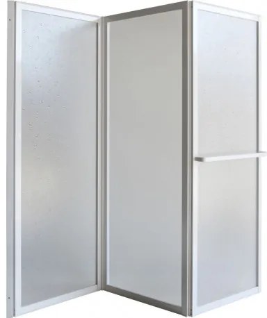 HOPA - Vanová zástěna KARINA - 139 cm × 135 cm, Posuvné, Hliník bílý, Polystyrol, Univerzální OLBVZ3