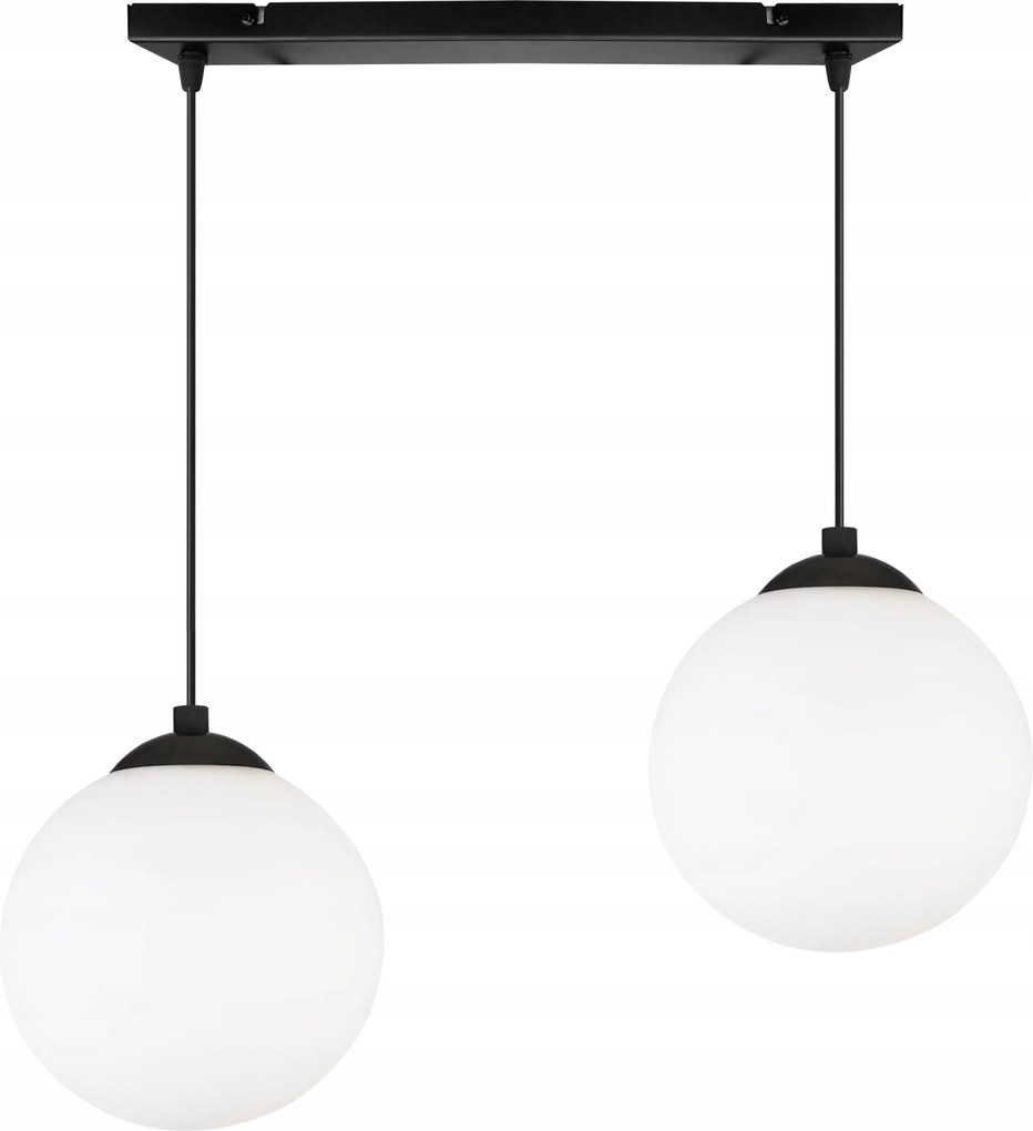Minimalistická lampa s kulovitými stínítky pro retro obývací pokoj Florence, bílá
