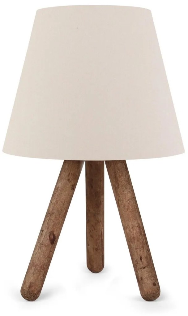 Stolní lampa Bechos 33 cm bílá/hnědá