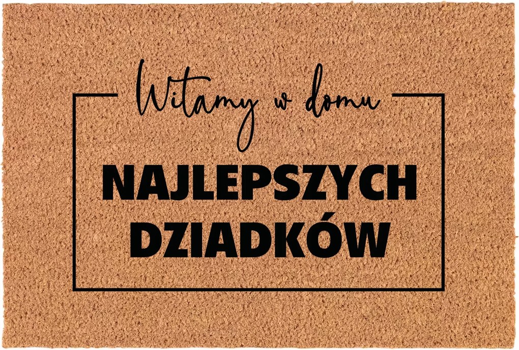 2 x Vítejte v domě Nejlepších Dědečků Rohožka dárek Den Babiček Děda