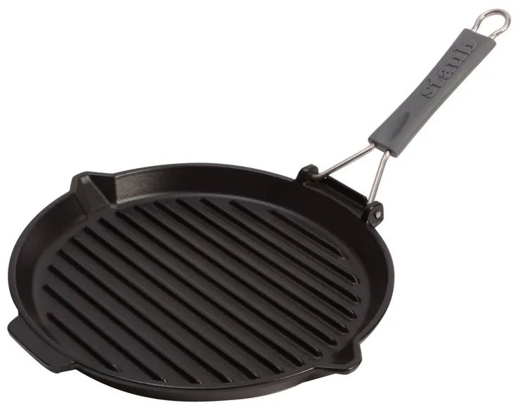 Staub Grilovací pánev kulatá, černá, 27 cm 1202023