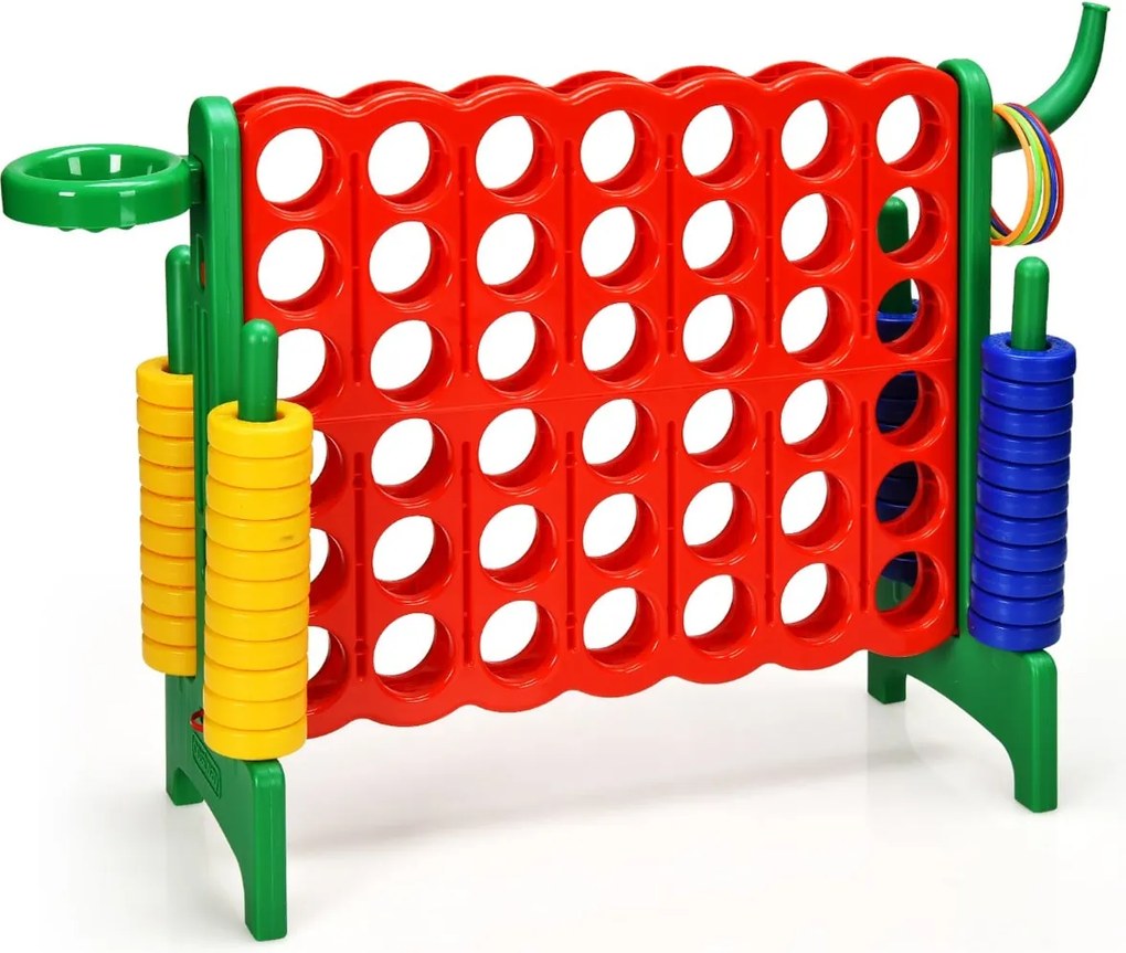 Costway Large Match 4 Jumbo Match 4 Set černá + – 84 × 33 × 79 cm, bílý
