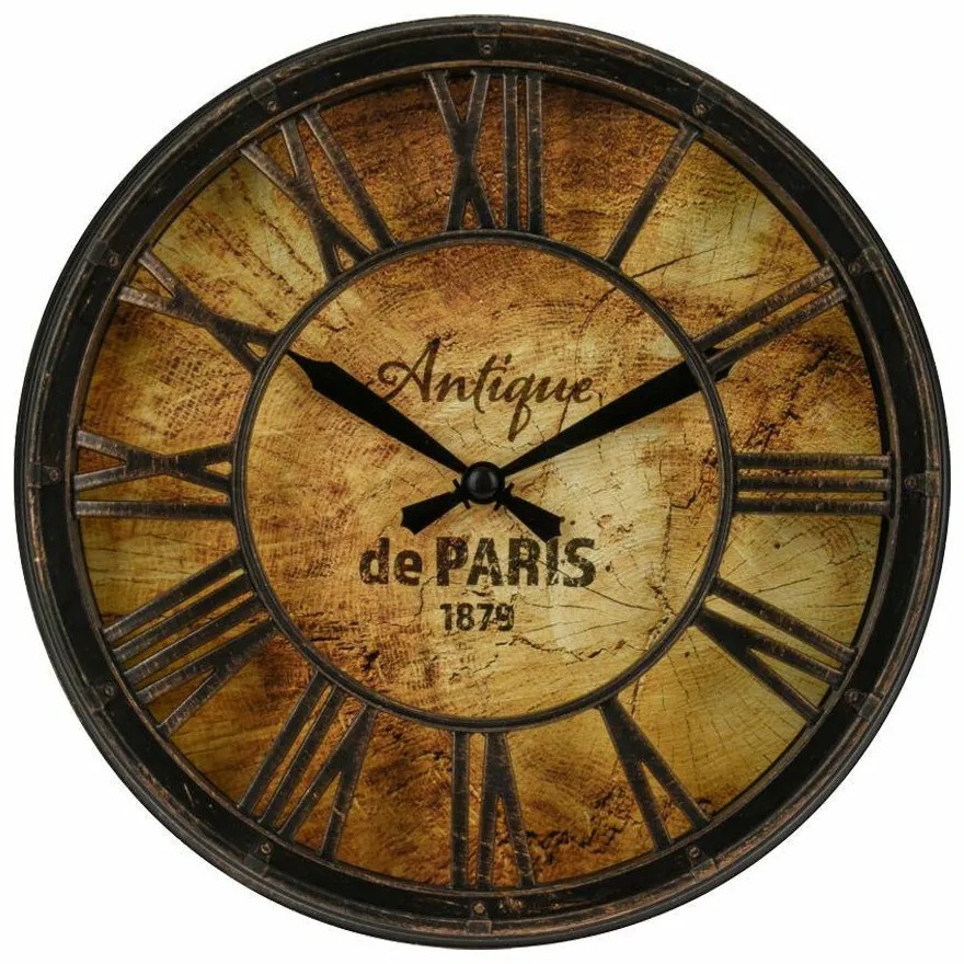 Nástěnné hodiny Antigue Paris, černá