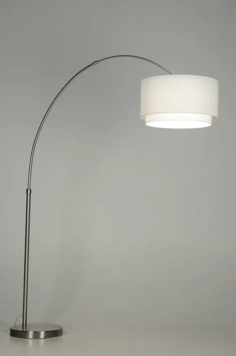 Stojací designová oblouková lampa Soffito Bianco