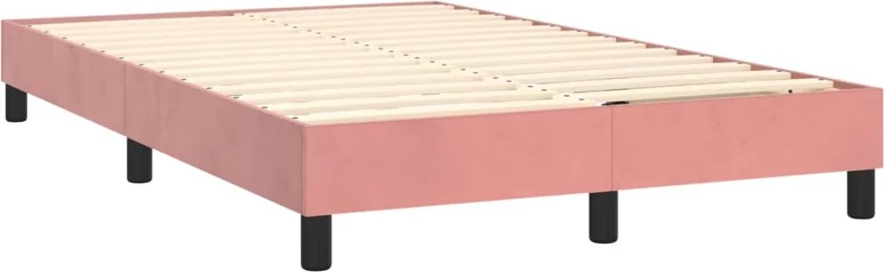Box spring postel s matrací růžová 120 x 200 cm samet 3141358