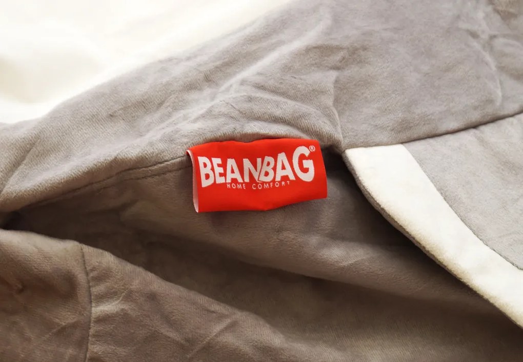 BeanBag Skladovací vak tučňák Tuky, bílá/šedá