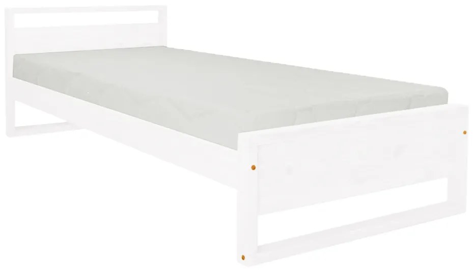 Benlemi Masivní jednolůžková postel SIMPLICIT Zvolte barvu: Bílá, Rozměr: 90x200 cm