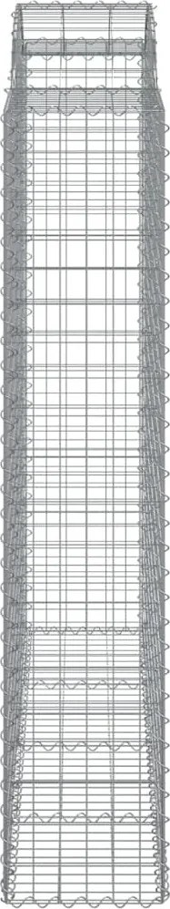 vidaXL Klenuté gabionové koše 4 ks 200x50x200/220cm pozinkované železo [3146427]