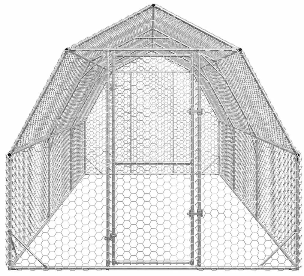 Výběh pro slepice 2,5x10x2,25 m pozinkovaná ocel