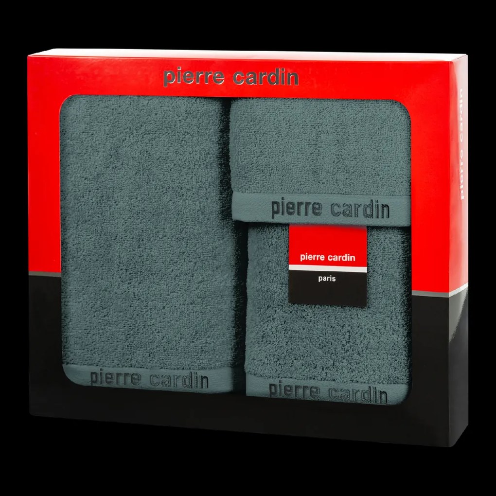 FROTÉ RUČNÍK PIERRE CARDIN EVI SADA 30X50 CM, 50X90 CM, 70X140 CM TMAVĚMÁTOVÁ