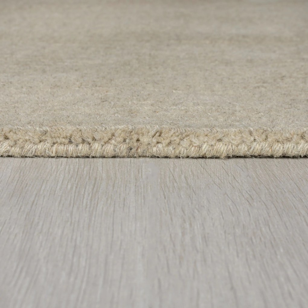 Flair Rugs koberce Kusový ručně tkaný koberec Tuscany Textured Wool Border Natural ROZMĚR: 200x290