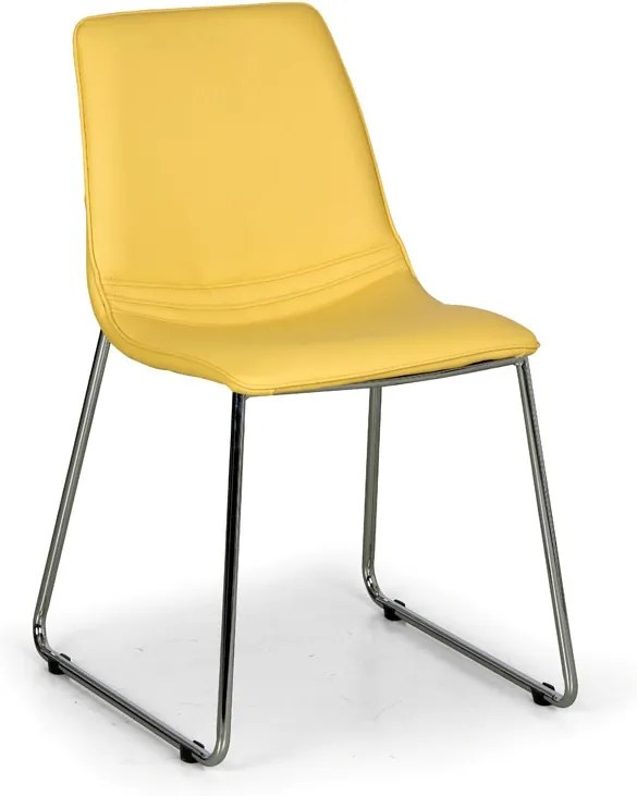 B2B Partner Židle SPRING 3+1 ZDARMA, žlutá