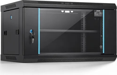 Síťová serverová skříň pro montáž na stěnu 6U, hloubka 39,4 cm