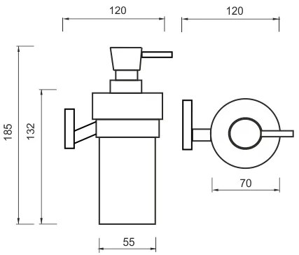 Nimco Dávkovač tekutého mýdla, pumpička mosaz KE 22031W-T-26