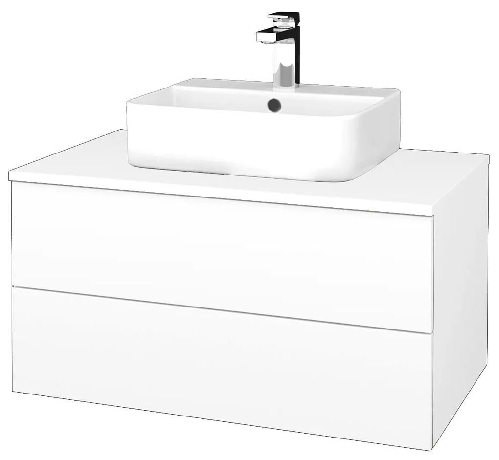 Dřevojas Koupelnová skříňka MODULE SZZ2 80 Varianta: N01 Bílá lesk / M01 Bílá mat
