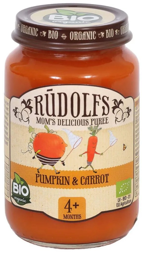 Rudolfs BIO Příkrm dýně a mrkev 190 g