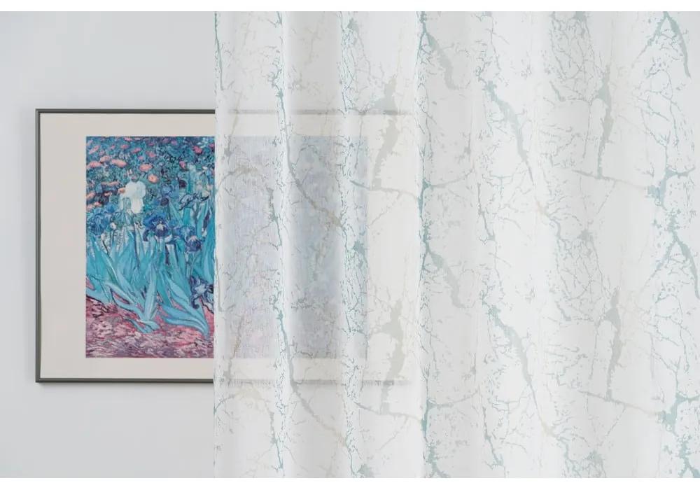 Krémovo-tyrkysová záclona 140x260 cm Mizar – Mendola Fabrics