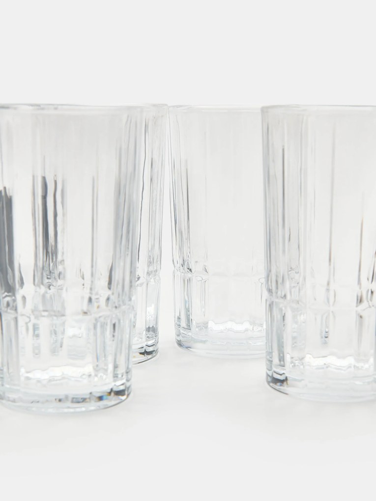 Sinsay - Sklenice s reliéfním vzorem 4 pack - clear