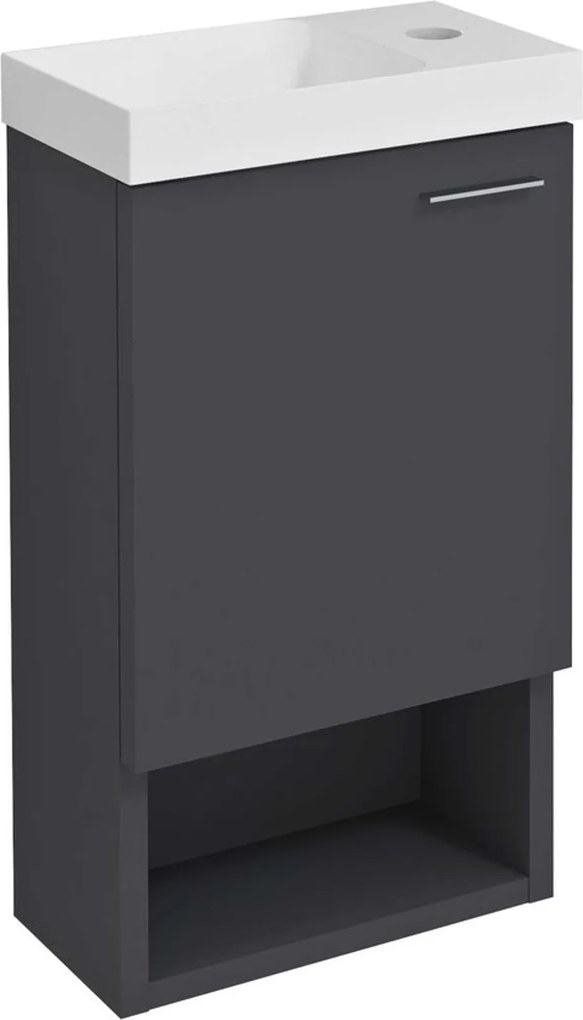 Sapho Latus - Umyvadlová skříňka XI 30x53x17 cm, 1x dvířka, matný antracit LT711-3434