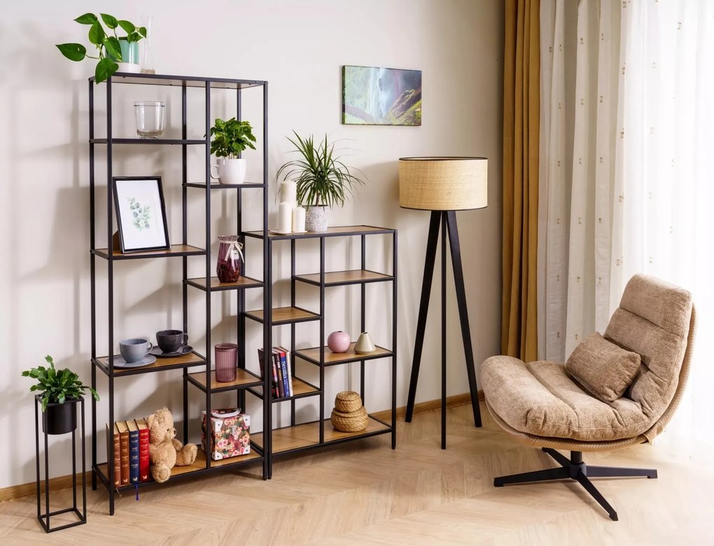 Regál Costa A 70 cm dub přírodní/černý