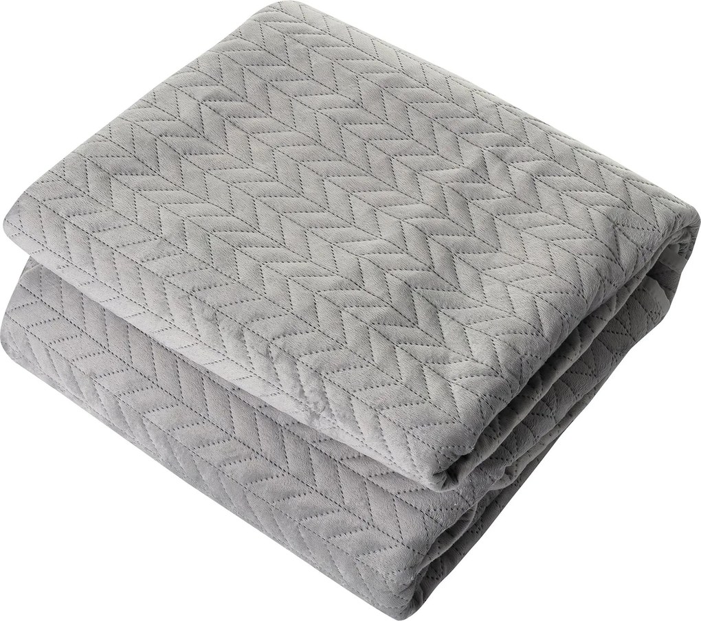 Sametový přehoz Silky Touch 220x240cm grey