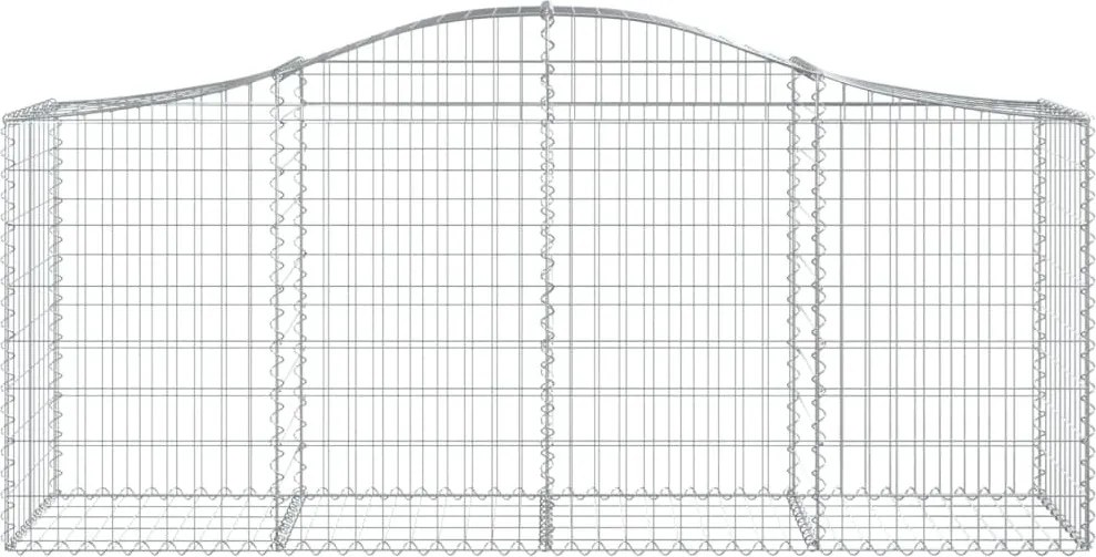 vidaXL Klenuté gabionové koše 25ks 200x50x80/100 cm pozinkované železo [3145635]