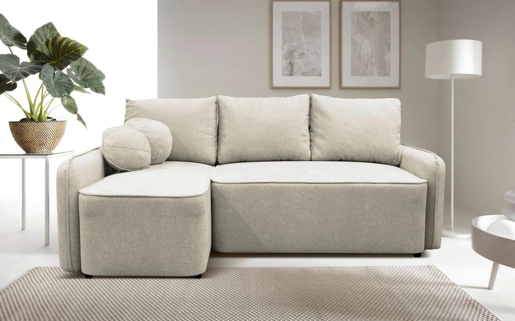 XXXLutz ROHOVÁ SEDAČKA, textil, krémová MID.YOU - Sedací soupravy - 001574006703