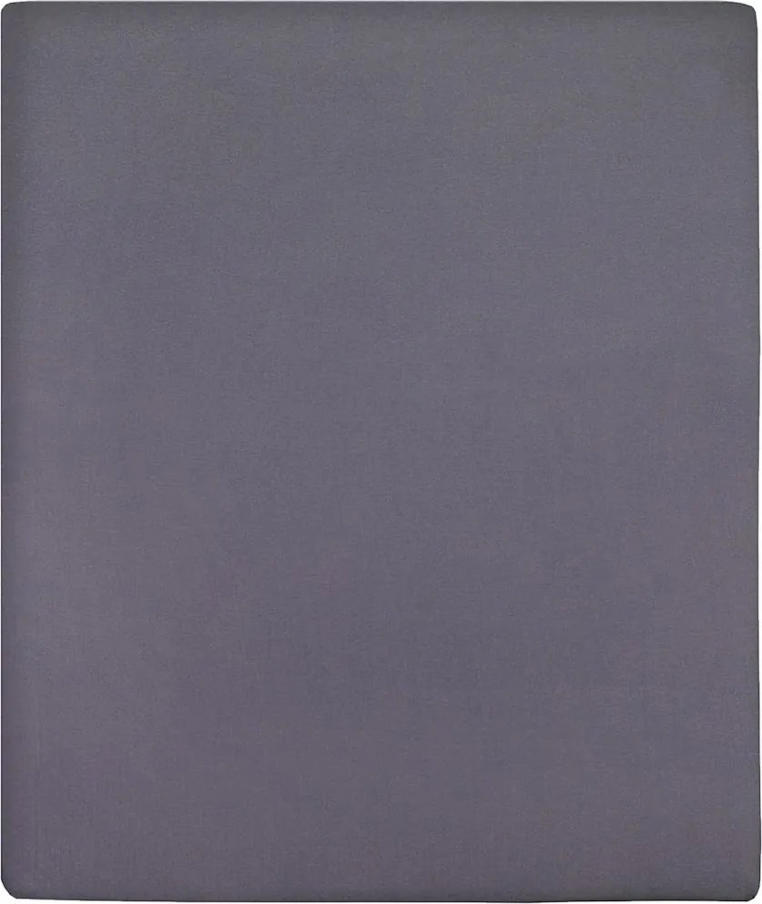 Jersey prostěradla 2 ks antracitová 90 x 200 cm bavlna 136191