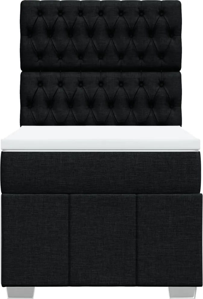 Box spring postel s matrací černá 80 x 200 cm textil 3293804