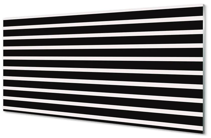 akrylový obraz Pravidelné černé pruhy 125x50 cm