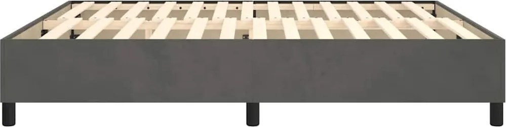 Rám postele s boxspringem tmavě šedý 160 x 200 cm samet 3121127