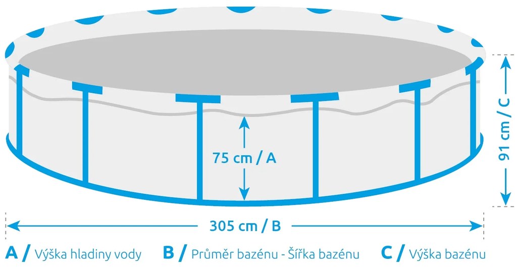 Marimex | Bazén Marimex Florida 3,05x0,91 m se zabudovaným skimmerem - motiv TEAK (poškozený obal) | 103402840