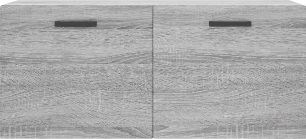 vidaXL Nástěnná skříňka 80 x 36,5 x 35 cm kompozitní dřevo [830082] Barva: Černá