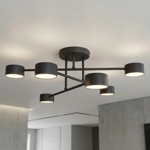 Přisazený lustr HALO 6xGX53/10W/230V černá