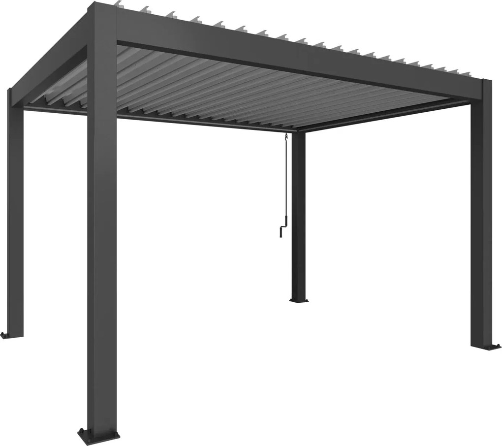 Biohort Pergola 4 x 3 tmavě šedá/stříbrná 404,5 x 312 cm