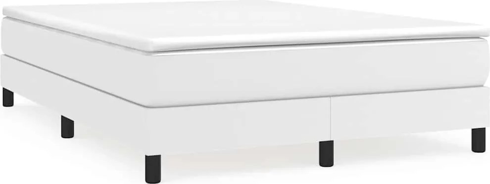 Rám postele s boxspringem bílá 140 x 190 cm umělá kůže 3120695