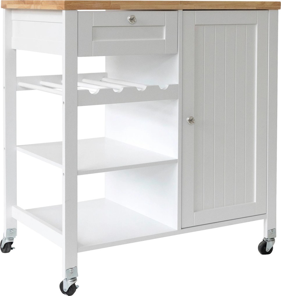 XXXLutz SERVÍROVACÍ VOZÍK, bílá, 80/89/47 cm MID.YOU - Barové vozíky - 001713014301