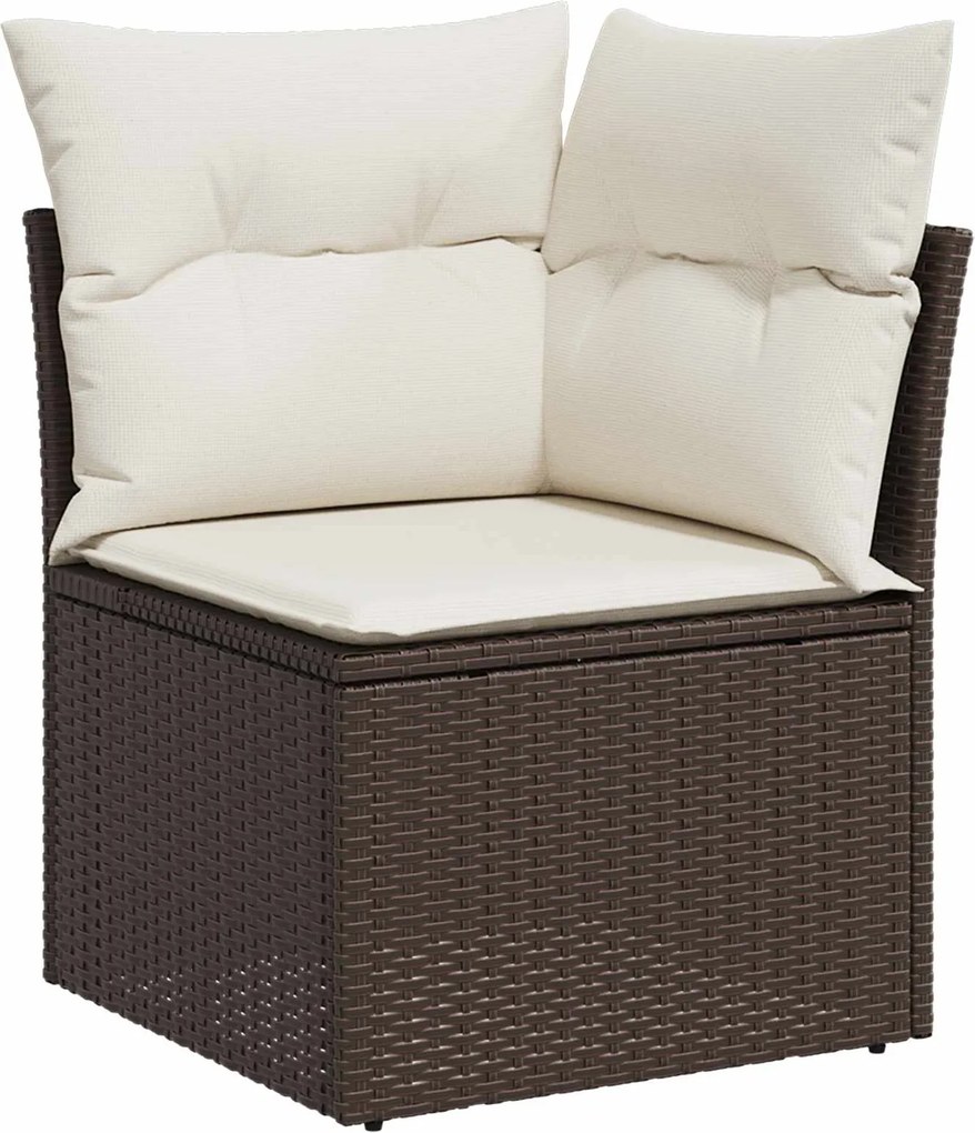 Sada zahradních pohovek 7 pcs 6-Seater Hnědá a krémová 3353927