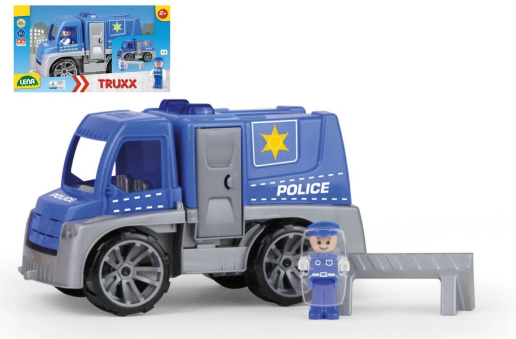 Auto Truxx policie plast 29cm s figurkou v krabici 39x22x16cm 24m+