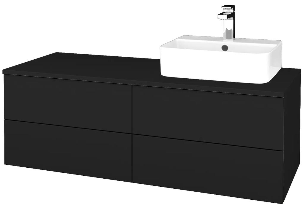Dřevojas Koupelnová skříňka MODULE SZZ4 120 Varianta: N01 Bílá lesk / D01 Beton / Pravé