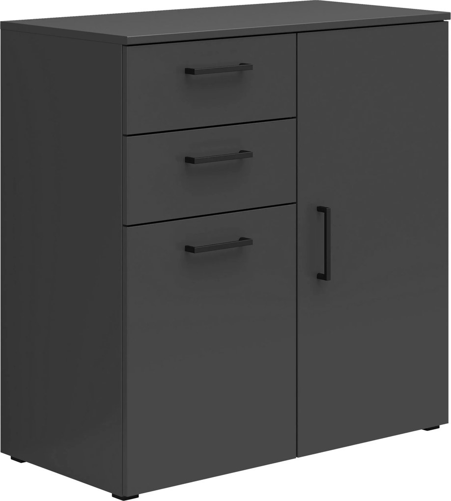 XXXLutz KOMODA, barvy grafitu, 80/83/40 cm Carryhome - Široké komody - 002427022226